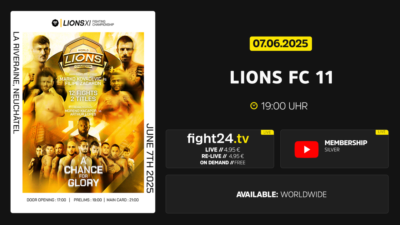 LIONS FC 11 - LIVESTREAM: fight24.tv